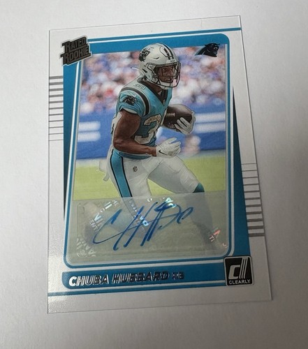 CHUBA HUBBARD 2021 CLEARLY DONRUSS RATED ROOKIE AUTOGRAPH RC AUTO ...