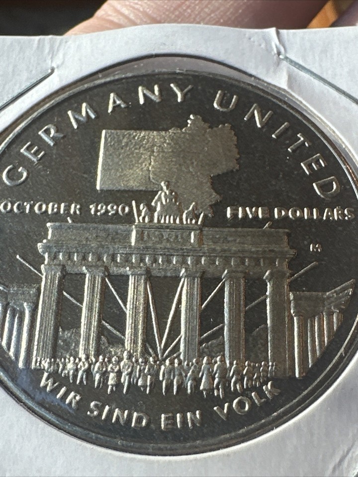 1990 Marshall Islands 5 Dollars Germany United Commemorative MS Proof ...