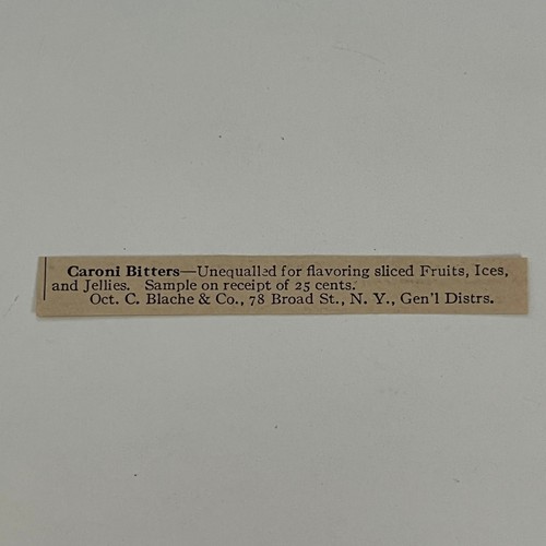 C. Blache & Co. Caroni Bitters New York NY 1911 Life Magazine Clipping ...