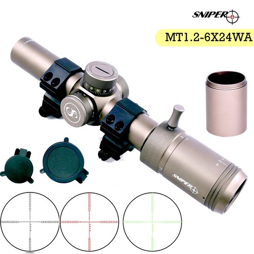 Sniper 1.2-6x24 SFP Brown Compact Rifle Scope 30mm Tube Illuminated ...