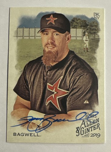 Signed 2019 Topps Allen & Ginter Jeff Bagwell #31 Houston Astros ...