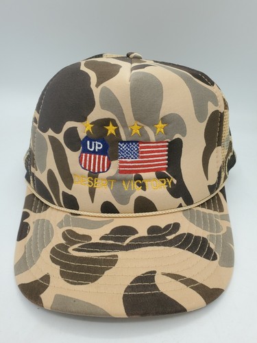 Union Pacific Desert Victory Storm USA Flag Camo with Mesh Snapback Hat ...