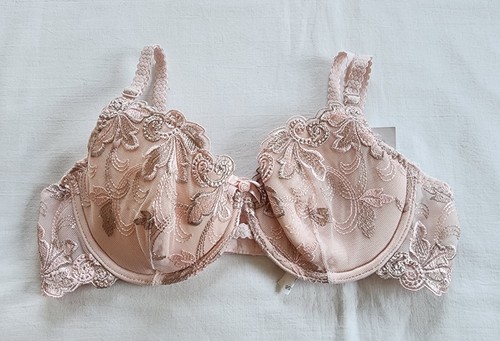 Hickory Ladies Kelly K72-658 Pale Pink Embroidered Underwire Bra Size ...