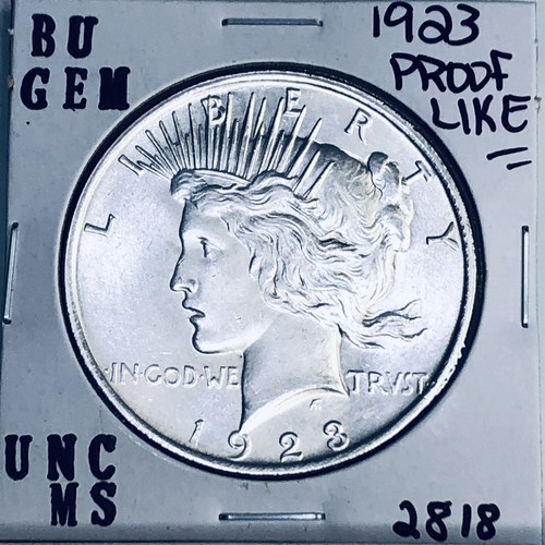 1923 P BU GEM PEACE SILVER DOLLAR UNC MS+++ U.S. MINT RARE COIN 2818 | eBay