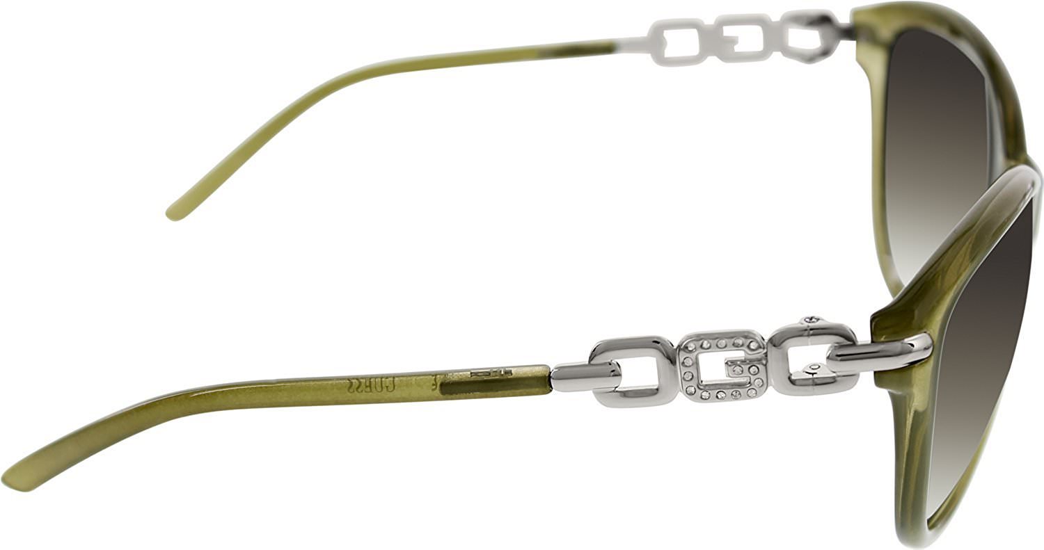 NWT Guess Sunglasses GU 7288 M78 Crystal Olive / Gradient Gray 60 mm ...
