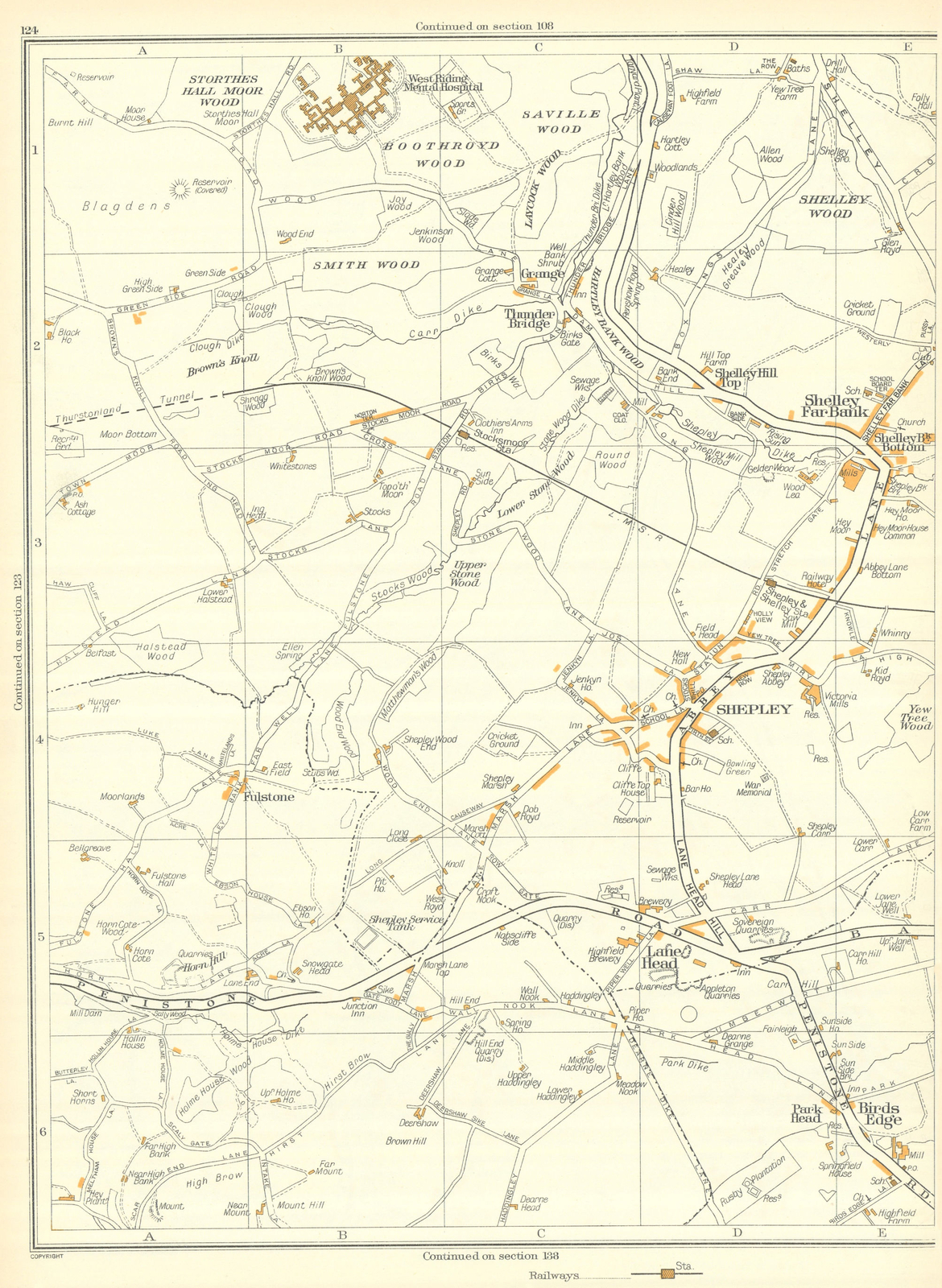 SHEPLEY Lane Head Shelley Smith Boothroyd Stockmoor Kirkburton 1935 old ...