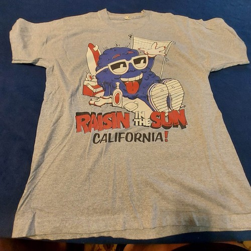 Vintage Men's T-Shirt Raisin In The Sun California Gray Graphic Tees ...