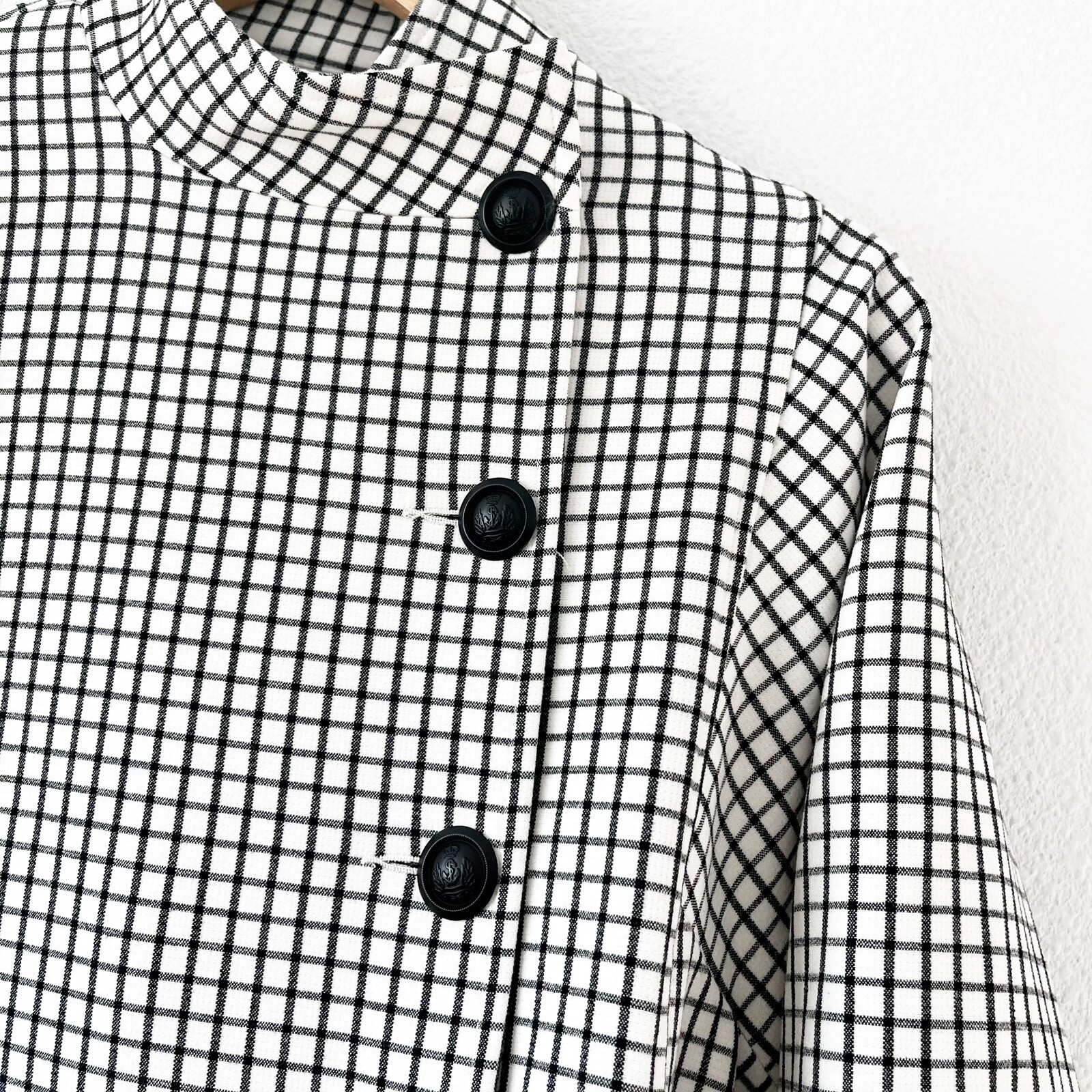 Cabi Black White Windowpane Blazer Jacket size XS - Gem