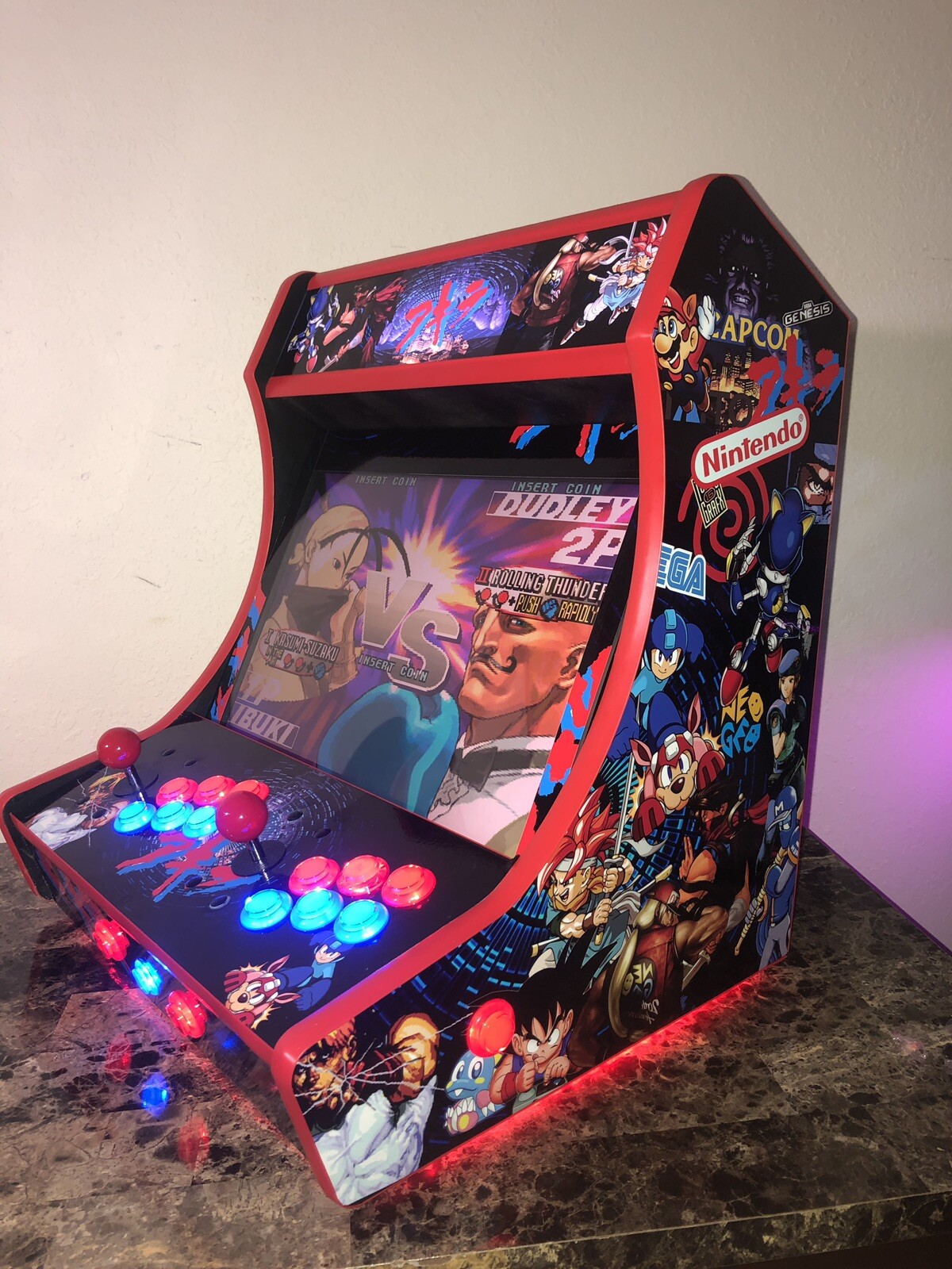 THE ULTIMATE CUSTOM Multicade Tabletop Bartop Arcade Cabinet Raspberry ...
