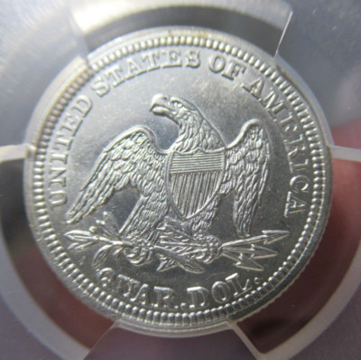 1845 US Silver Quarter Coin 25 Cents - PCGS AU58 - Liberty Seated ...