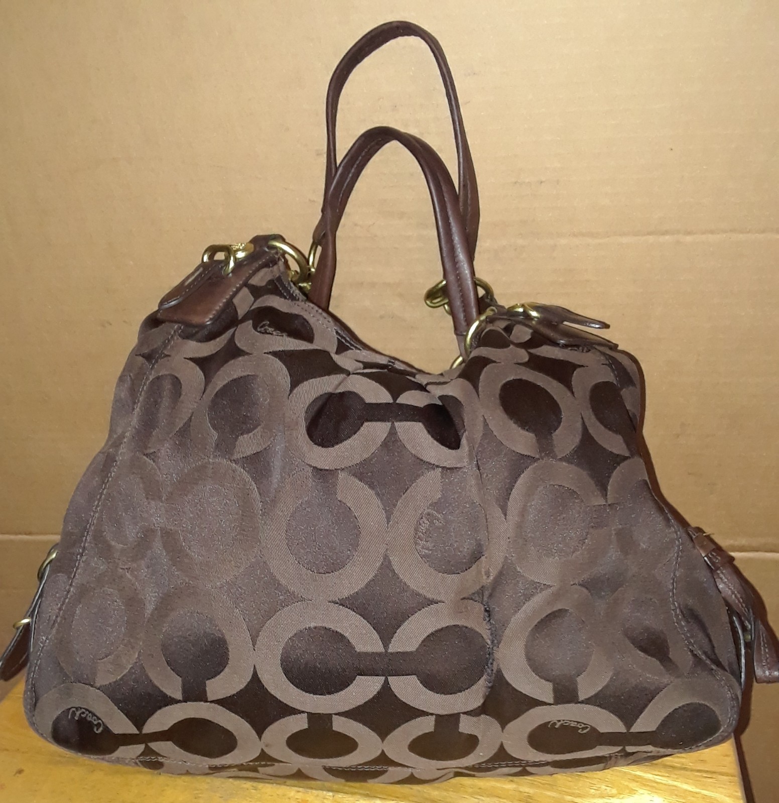 Coach 15756 Black Sateen Shoulder Bag | eBay