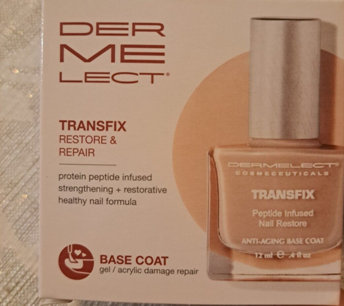 NIB Dermelect Transfix Restore & Repair Nail Base Coat, Full Size, FREE ...