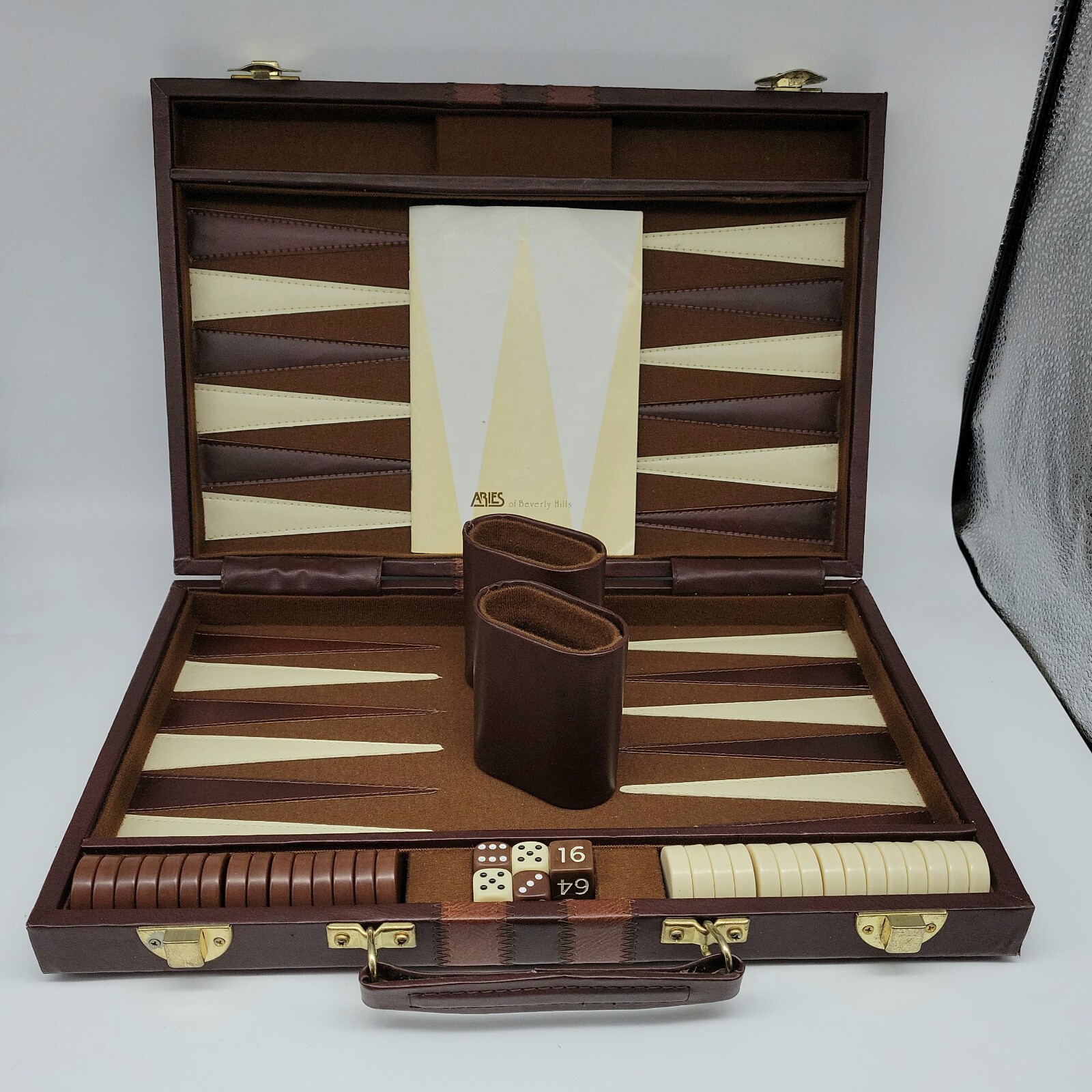 Vintage Backgammon Set - ARIES of Beverly Hills Travel Case | eBay