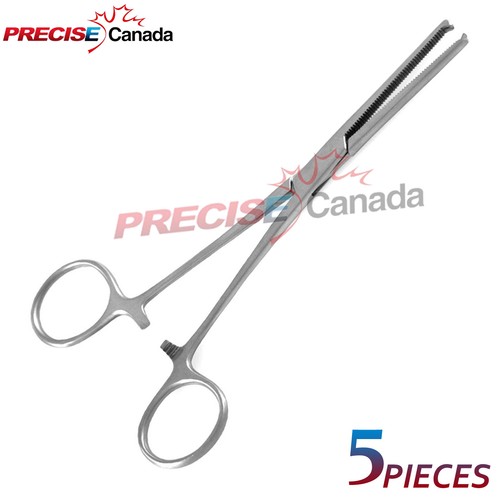 5 PCS RAT TOOTH ROCHESTER OCHSNER FORCEPS 8" STRAIGHT 1X2T SURGICAL ...