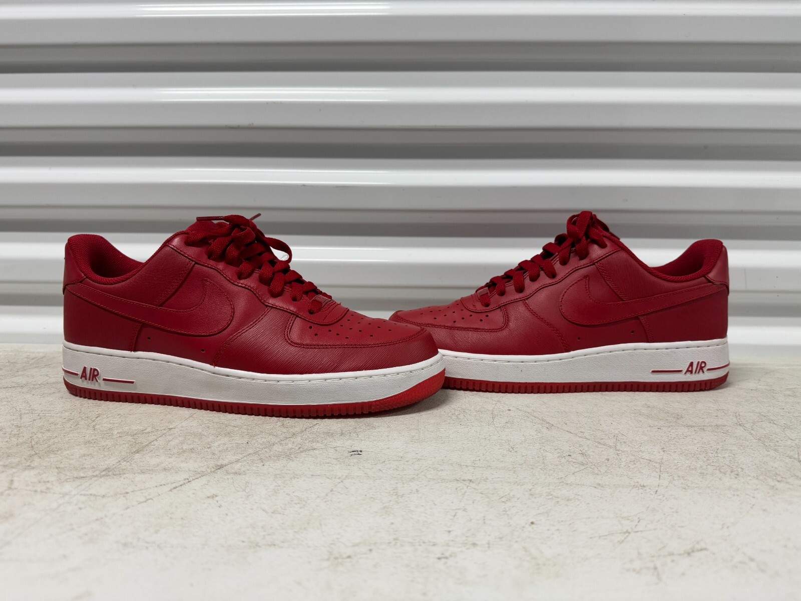 Af1 Red Nike Air Force 1 '07 Varsity Red Leather Sneakers 315122-606 ...