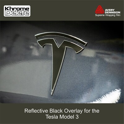 Black Reflective Emblem Overlay for Tesla Model 3 | eBay