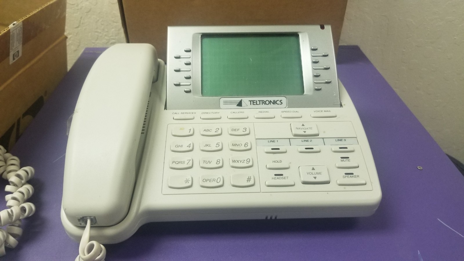 Lot of 4 Teltronics IP210 White IP 3 Line Office Phone with Power ...