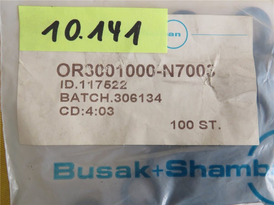 5 x O Ring Busak+Shamban 10 x 3 mm - OR3001000-N7003 Dichtring NBR 70 O ...