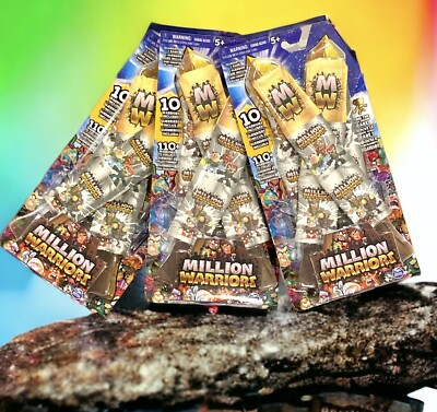 3 Packs MILLION WARRIORS 10 pc BLIND MINI FIGURES Spinmaster Lot 30 pc ...