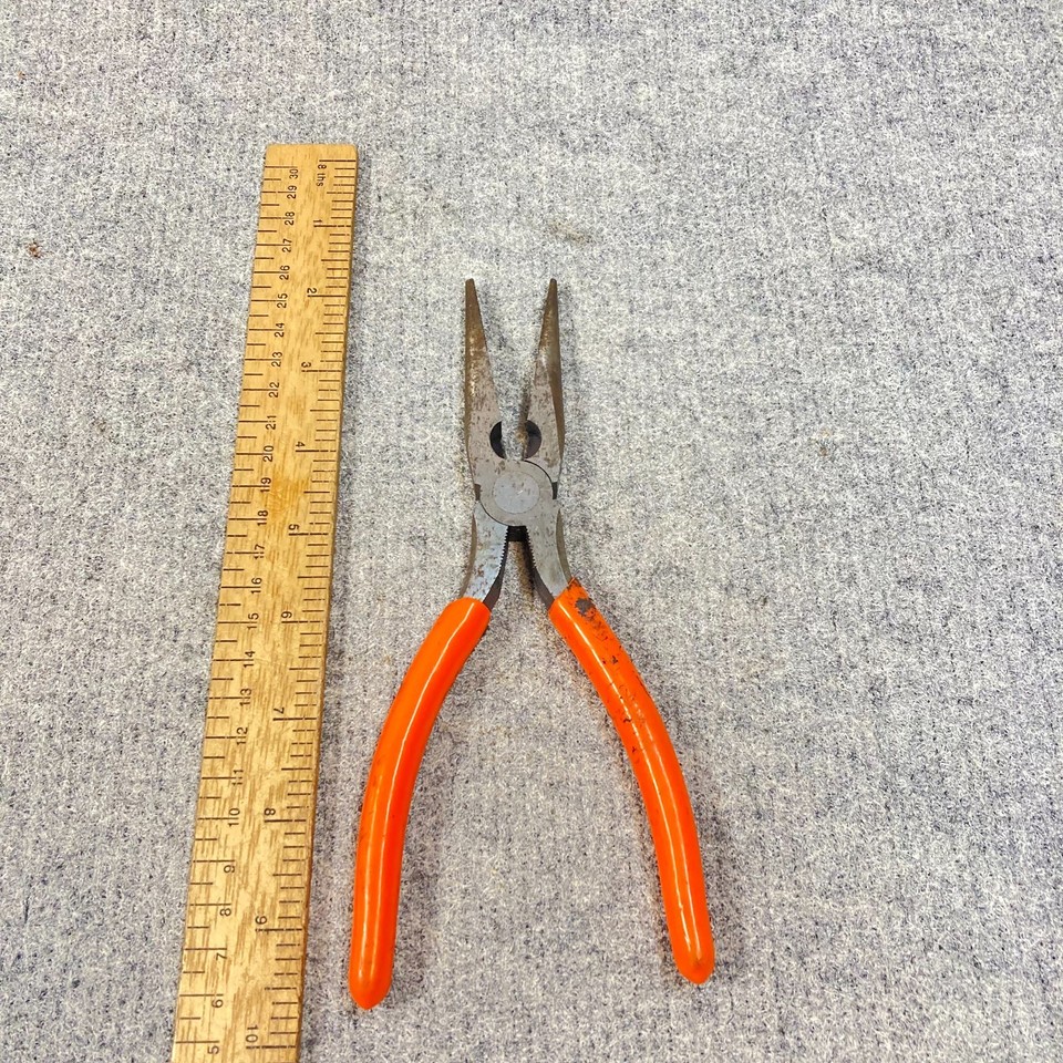 Mac Tools Pliers Needle Nose Side Cutting Coated Handles 8" #P3018220 ...