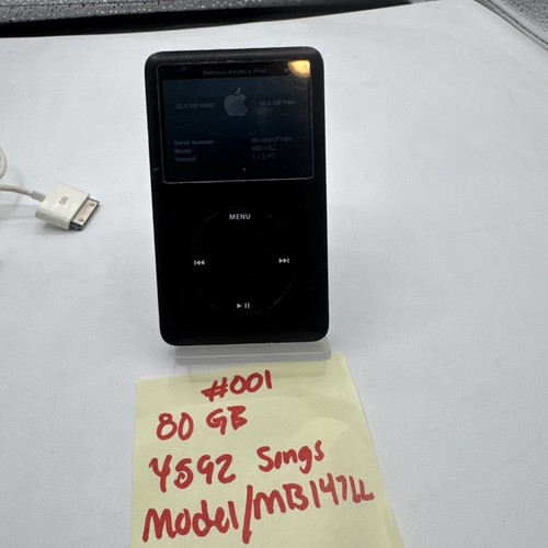 Apple iPod Classic 6th Gen Model MB147LL 80GB Black - Works | eBay