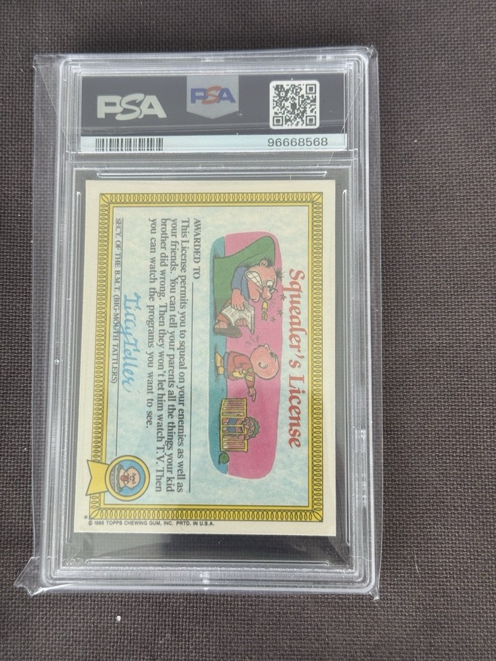 Fryin' Brian 1985 Topps Garbage Pail Kids Series 1 Matte PSA 9 Graded ...