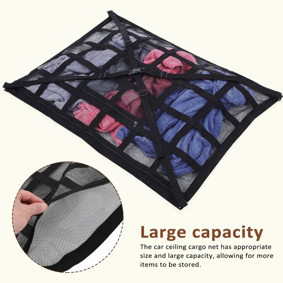 2pcs Car Ceiling Cargo Net Trunk Net Automotive Cargo Nets Suv ...
