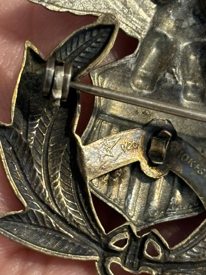 WWII WW2 Era Sterling Silver & Gold Filled Merchant Marine Hat Cap ...