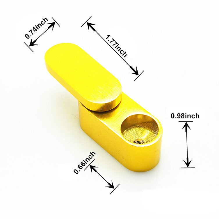 Swivel Tobacco Smoking Pipe w/ Stash Storage Cylinder Chamber Metal w ...