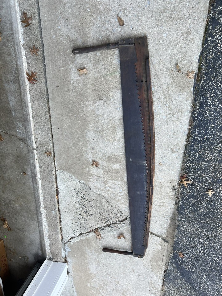 Two Man 60'' Vintage Crosscut Saw Logging Tree 5ft Cross Cut 1930s Wood ...