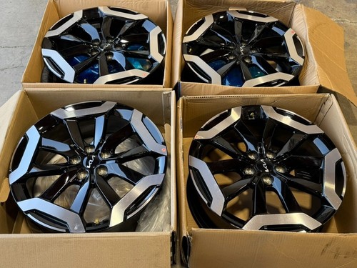 OEM Four 2024 Kia Telluride oem 20" wheels rims Machined Black 52910 ...