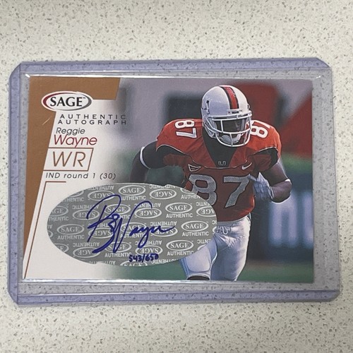 2001 SAGE BRONZE ROOKIE REGGIE WAYNE AUTOGRAPH AUTO /650 MIAMI ...