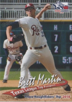 2018 Texas League Top Prospects Brett Martin RC Rookie Texas Rangers | eBay