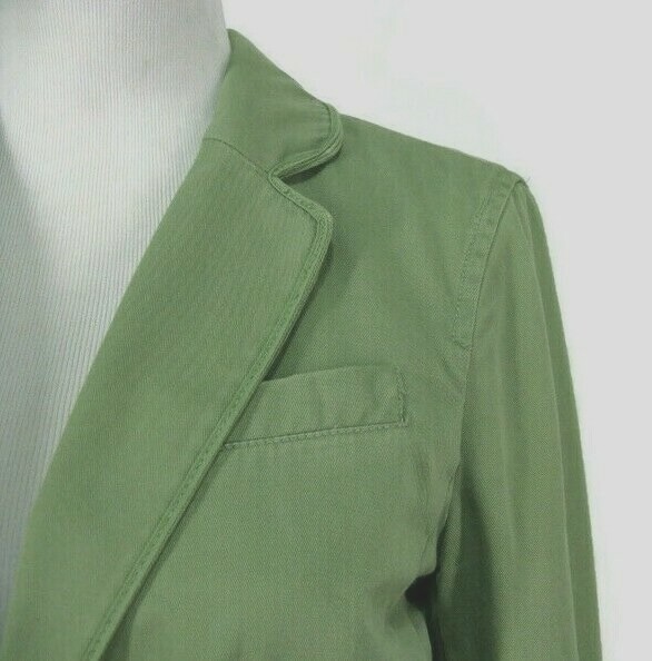 J Crew Chino Jacket M Green Cotton Weathered Broken-In Twill Blazer ...