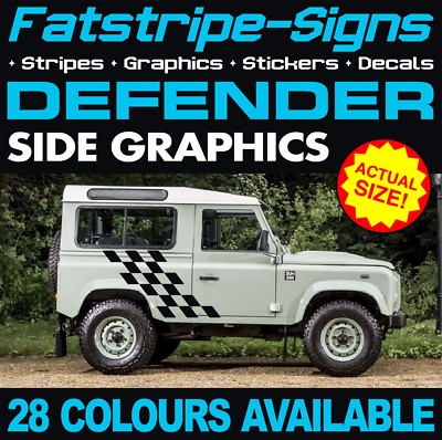 to fit LAND ROVER DEFENDER GRAPHICS DECALS STICKERS STRIPES 4x4 2.5 90 ...