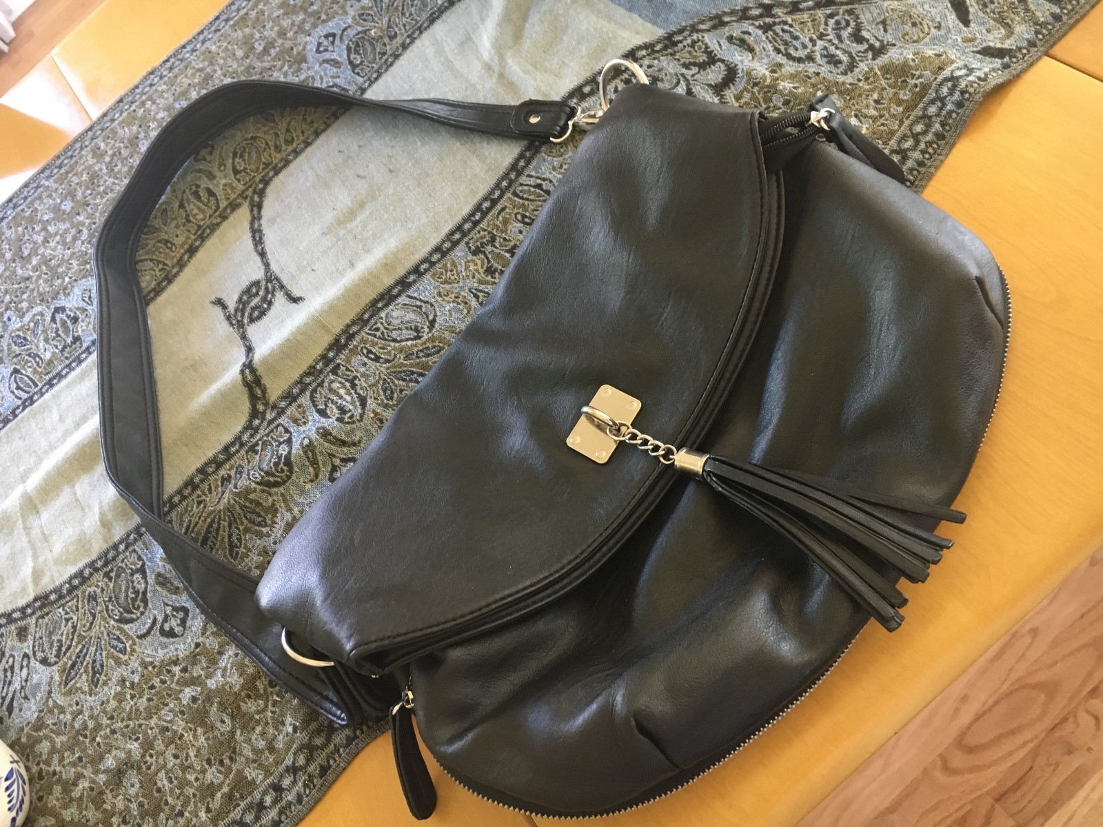 Black Faux Leather Purse by Kohl - New - | eBay