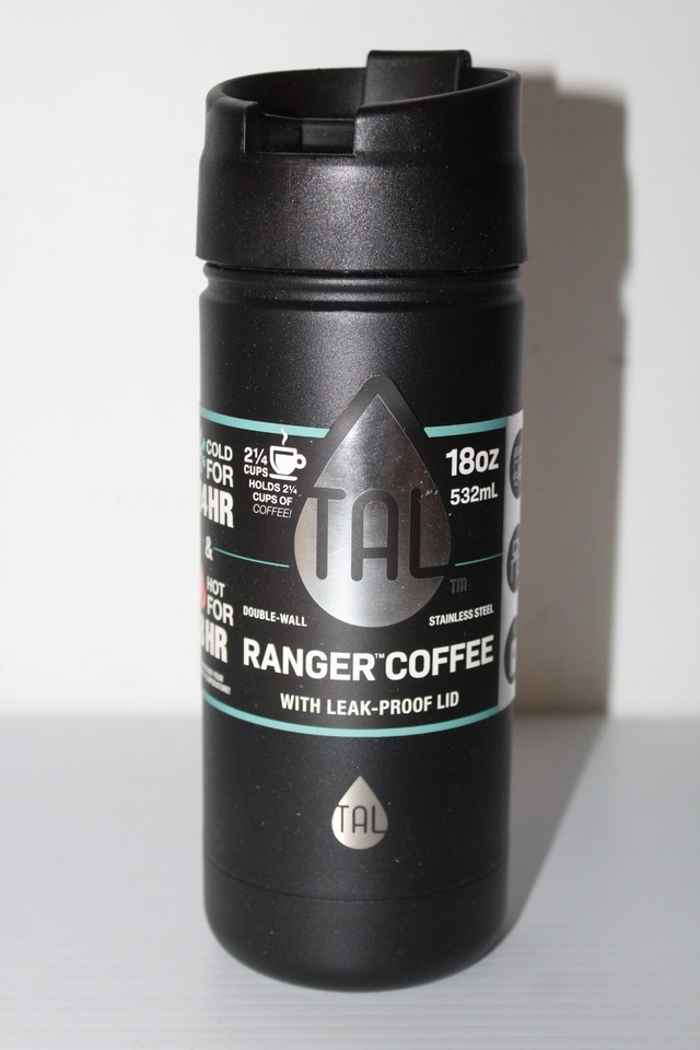 New TAL 18 oz Ranger Coffee Black Travel Mug Stainless Steel Insulated ...