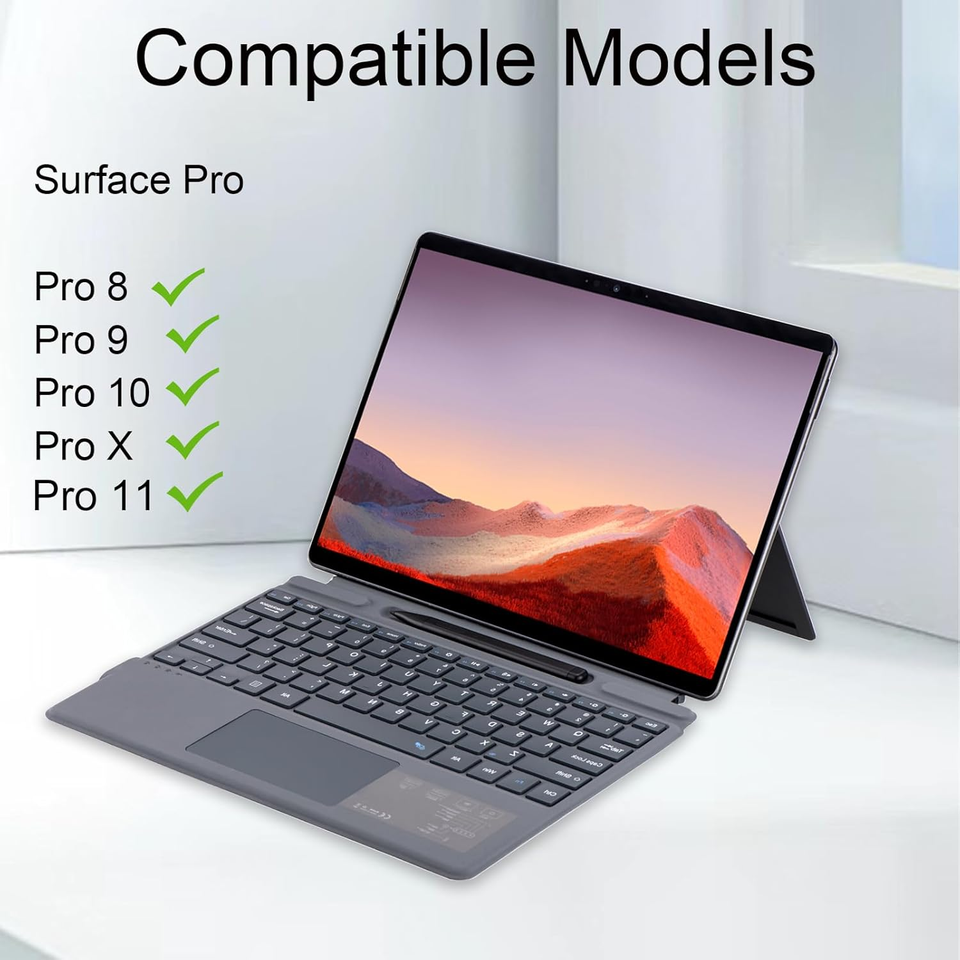Type Cover for Microsoft Surface Pro 8, 9, 10, X or 11, Wireless ...