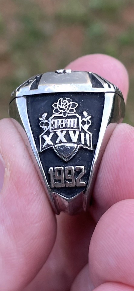 1992 Dallas Cowboys Super Bowl Championship Ring Sterling Silver ...