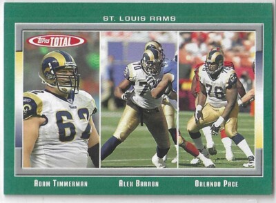 2006 Topps Total #94 Orlando Pace St Louis Rams HOF Adam Timmerman Alex ...