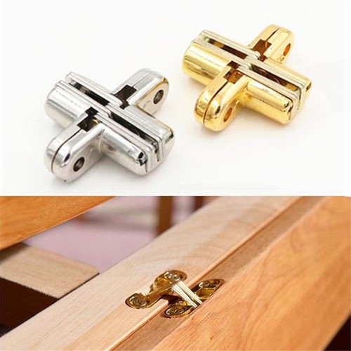 2pcs Invisible Cross Hinge Hidden Concealed Cabinet Cupboard Door ...