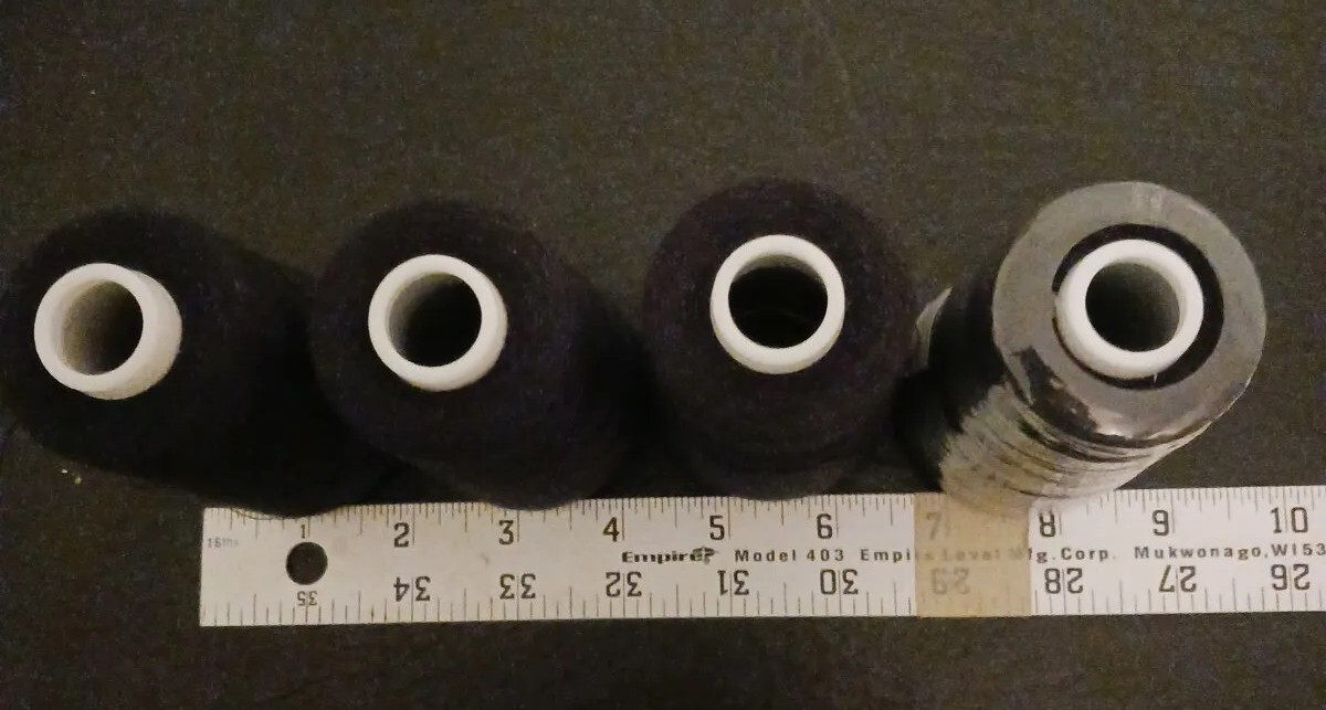 Serger Thread 4 black thread 1 new surelock 3 used other all 100% ...