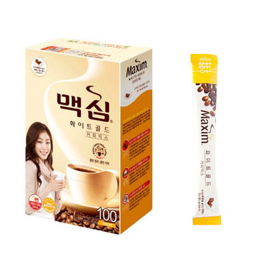 Korea Instant Coffee Mix Maxim White Gold 100 Sticks Ad by Yuna KIM ...