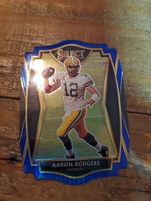 2020 Select Aaron Rodgers Blue Die Cut Premier Level Prizm #111 GB ...
