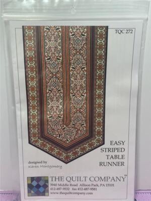 THE QUILT COMPANY Quilt Pattern EASY STRIPED TABLE RUNNER - 16" x 45 ...
