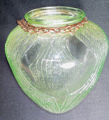 Vintage Green Depression Glass Light Defuse Cover Planter? | eBay