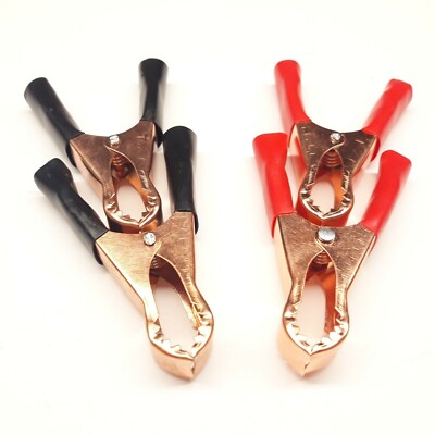 4PCS 50 Amp Alligator Clips Battery Clamps Jumper Test Lead Heavy Duty ...