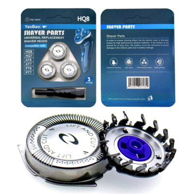 3PCS Replacement For Philips HQ8 AT890 Shaver Electric Razor Blades ...