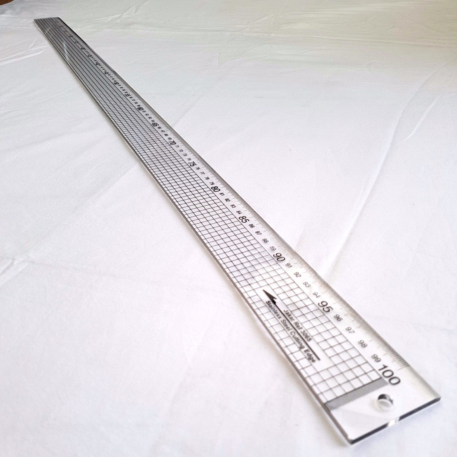 1 Meter Ruler 40" Yard Stick Measure Metal Wooden School Carpenter Rule ...