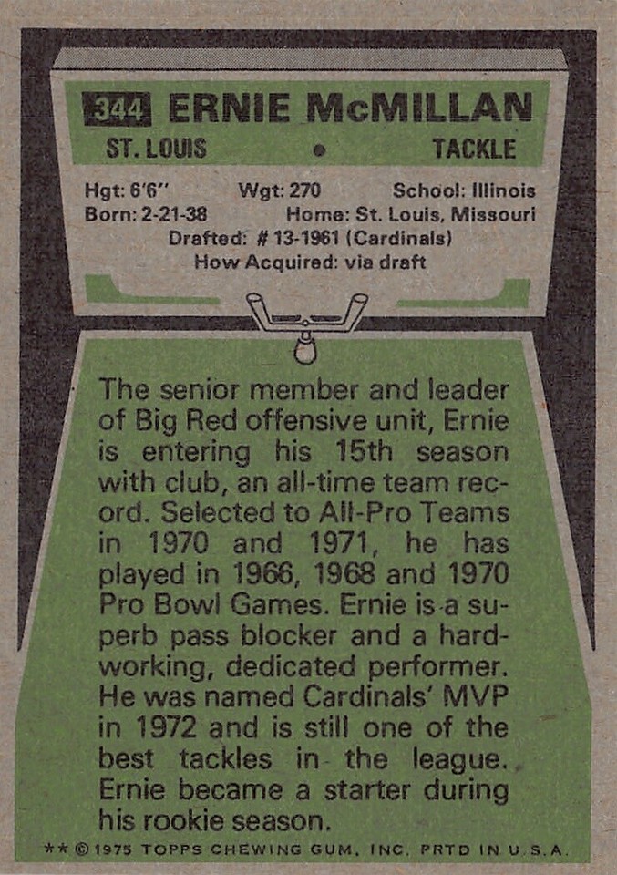 1975 Topps #344 Ernie Mcmillan Very good | eBay
